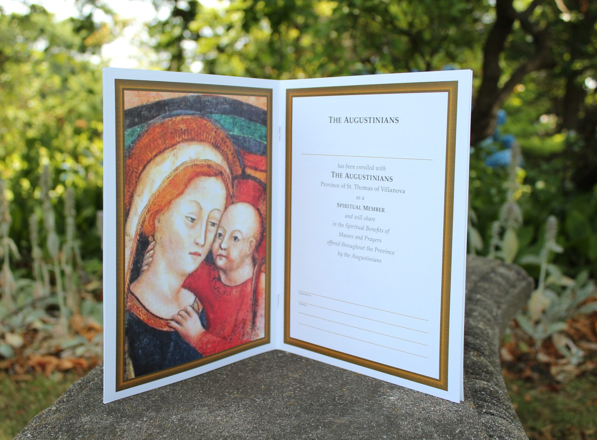 Deluxe Non-Padded Mass Card - The Augustinians